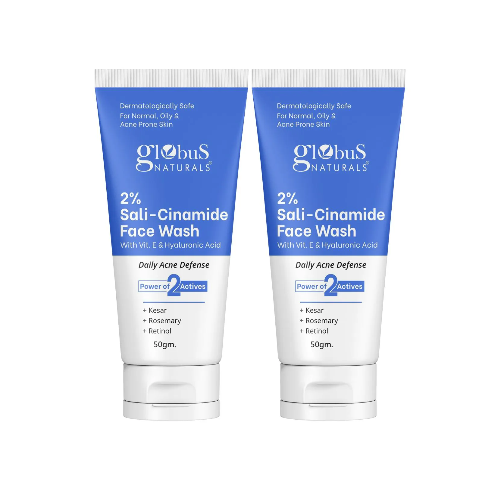 Globus Naturals 2% Sali-Cinamide Face Wash Enriched with Hyaluronic ...