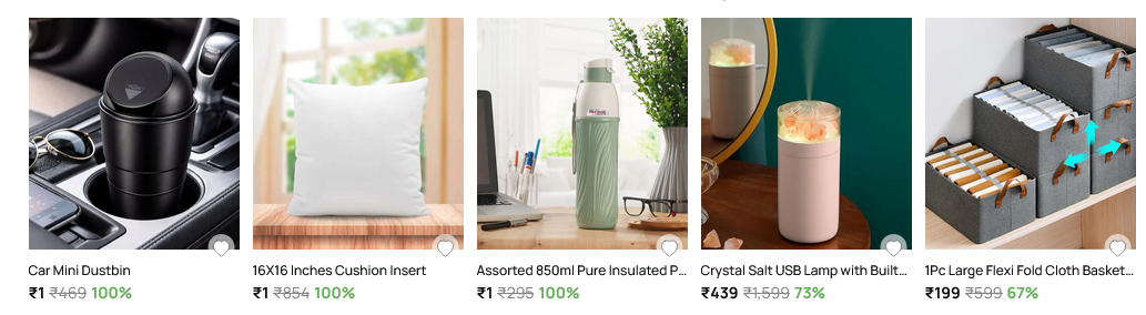 Pepperfry What The Fry Deals : Upto 90% Off on Crystal USB Lamb, Cloth ...