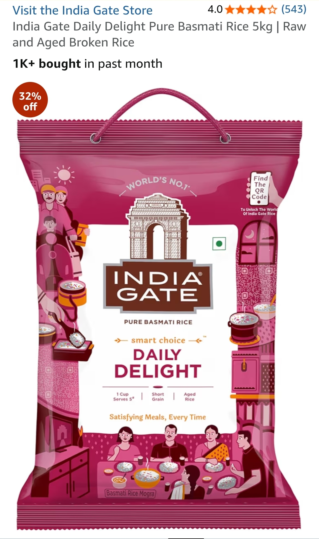India Gate Daily Delight Pure Basmati Rice 5kg | Raw and Aged Broken ...