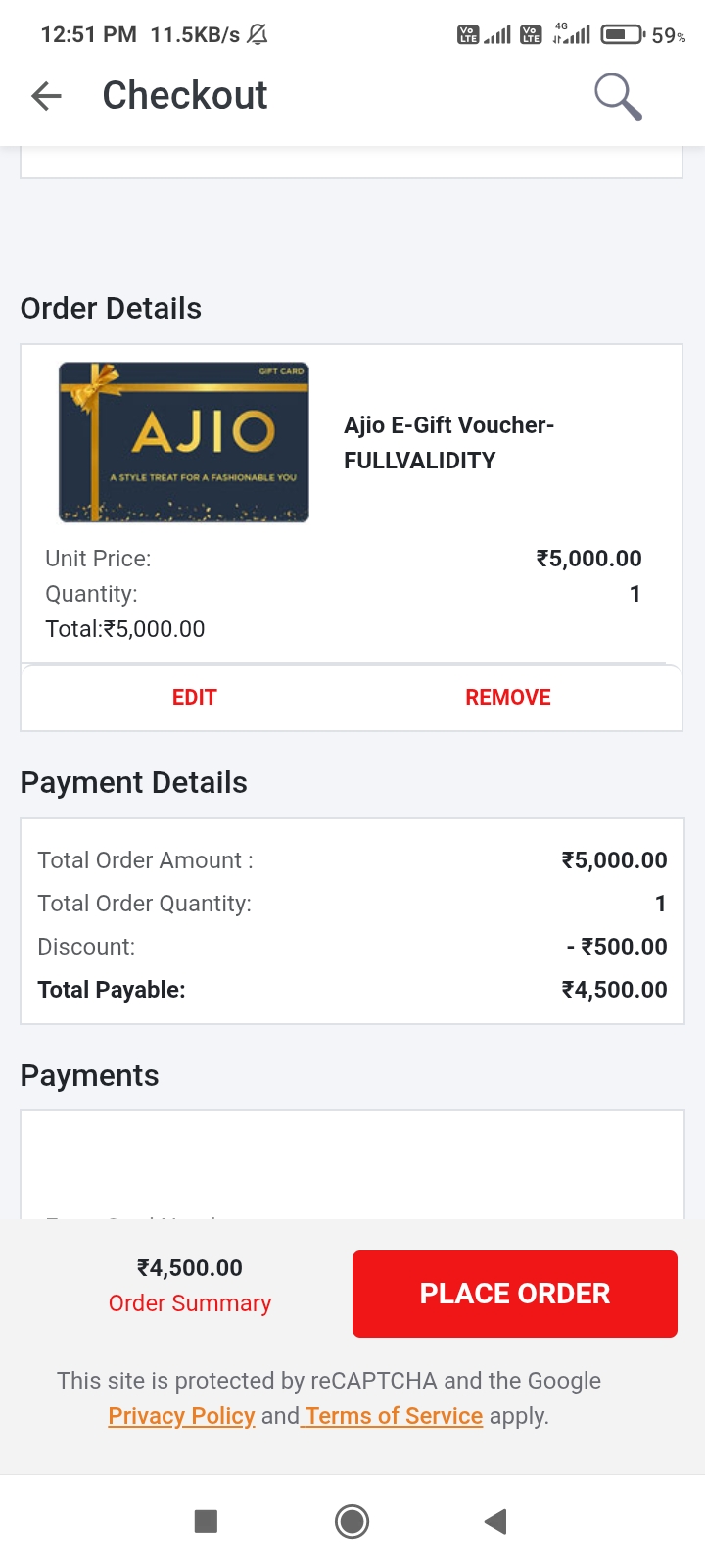 AJIO E-Gift Voucher @ 10% Off on Woohoo (₹3,000 & ₹5,000 Denominations ...