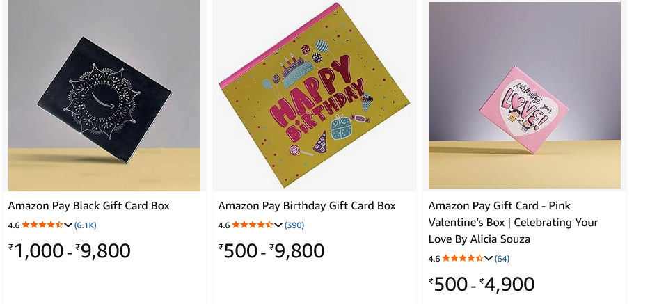 Amazon Pay Physical Gift Card @ 2% off | Desidime