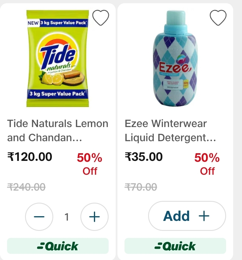 Jiomart : Upto 71% off on Detergents/Fabric Conditioners from Tide ...