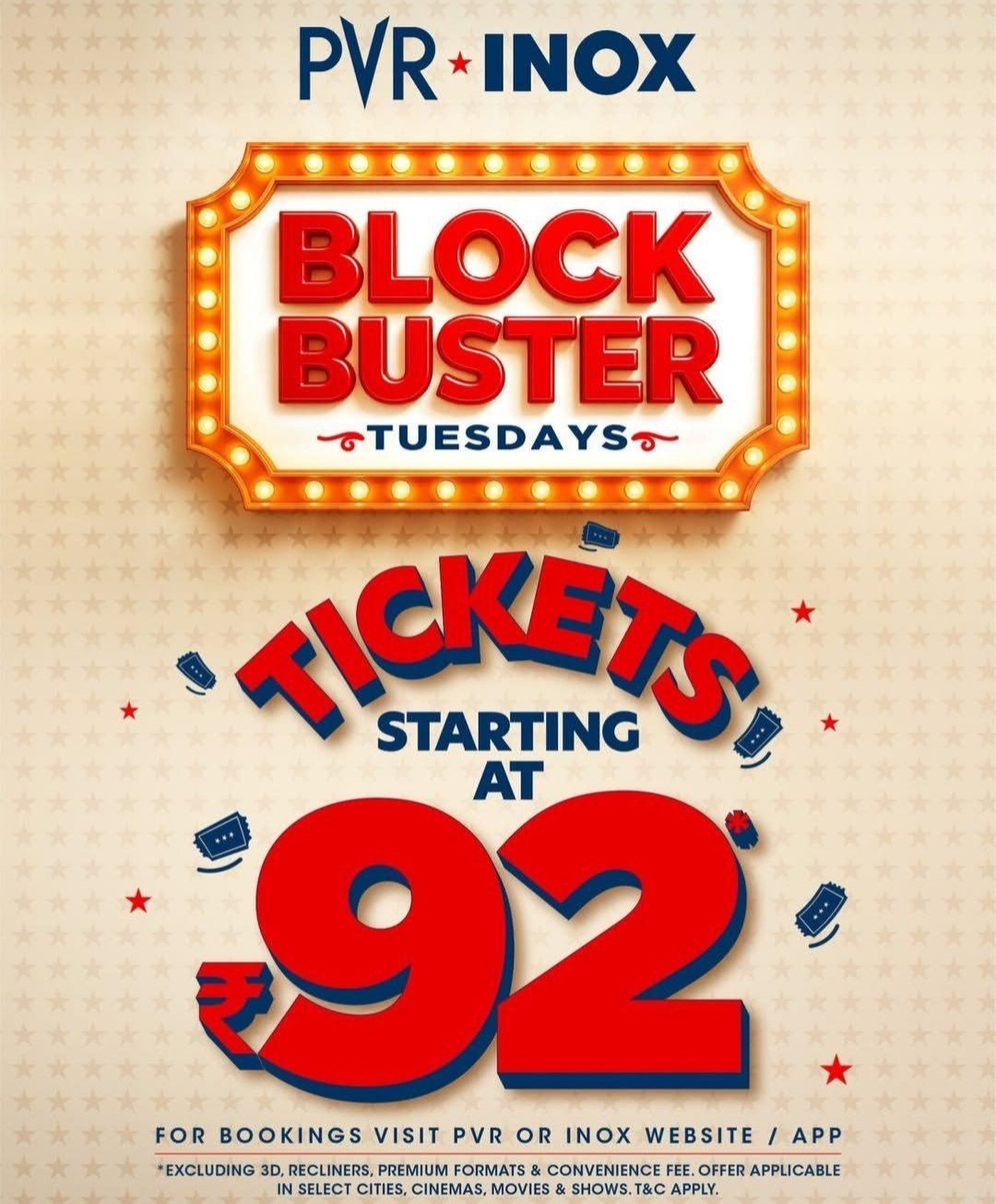 Blockbuster Tuesdays : Movie Tickets Starting From 92Rs/149Rs (17th ...