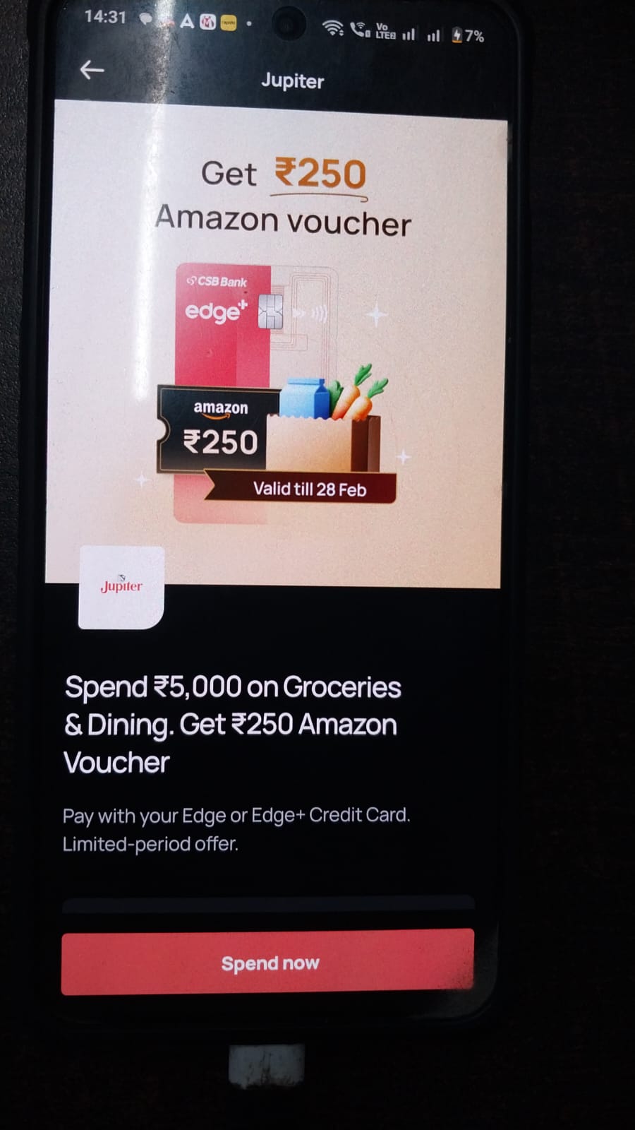 FREE 250 Amazon Voucher Spend ₹5,000+ via Edge or Edge+ on groceries to ...