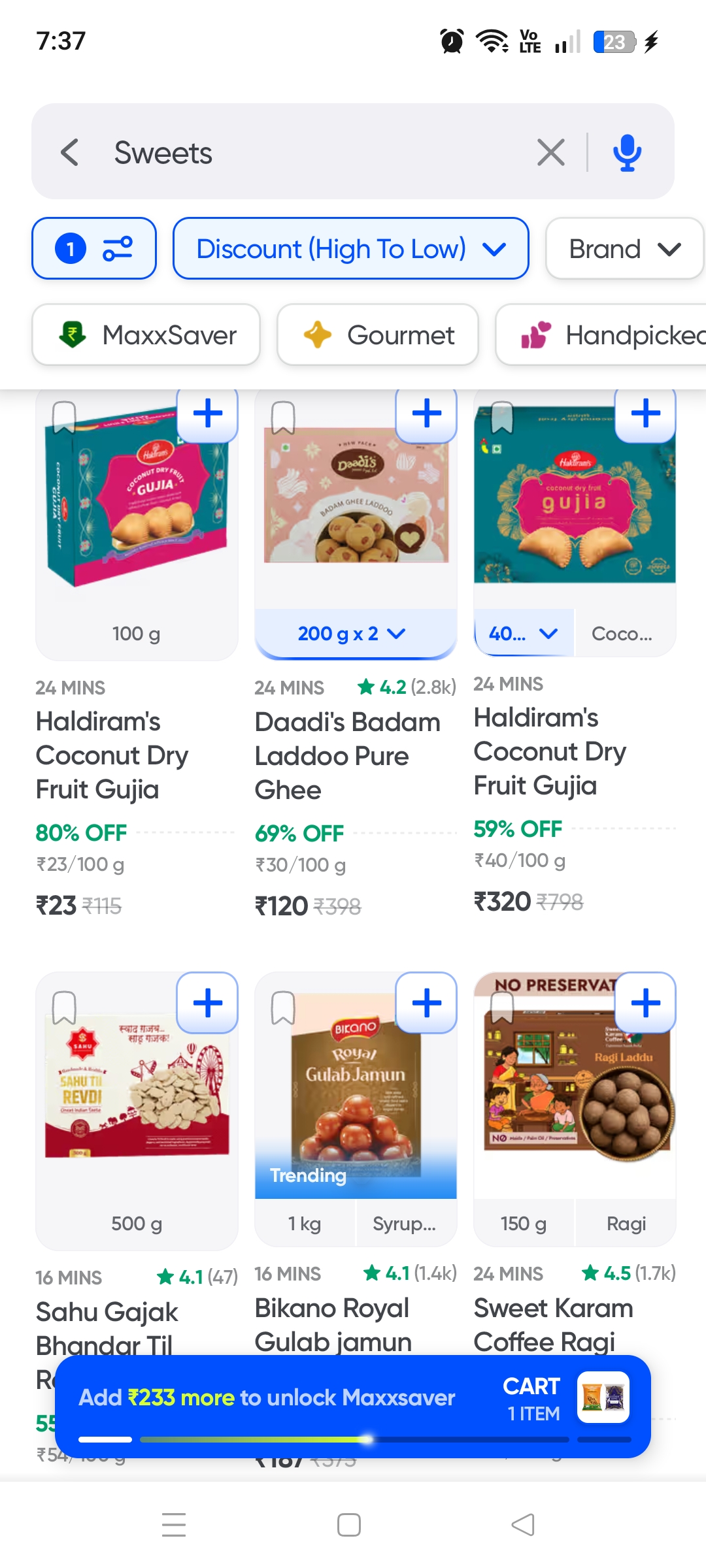 Instamart - Up To 80% Off on Sweets (Location Specific) | Desidime