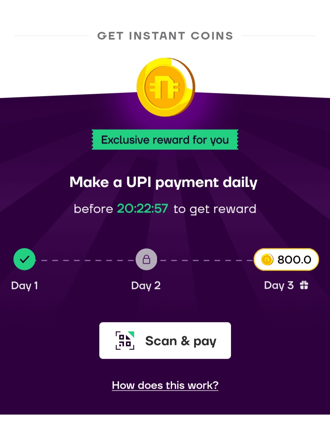 Navi : Make UPI Payment Daily for 3 Days in a Row and Get 8Rs Reward ...