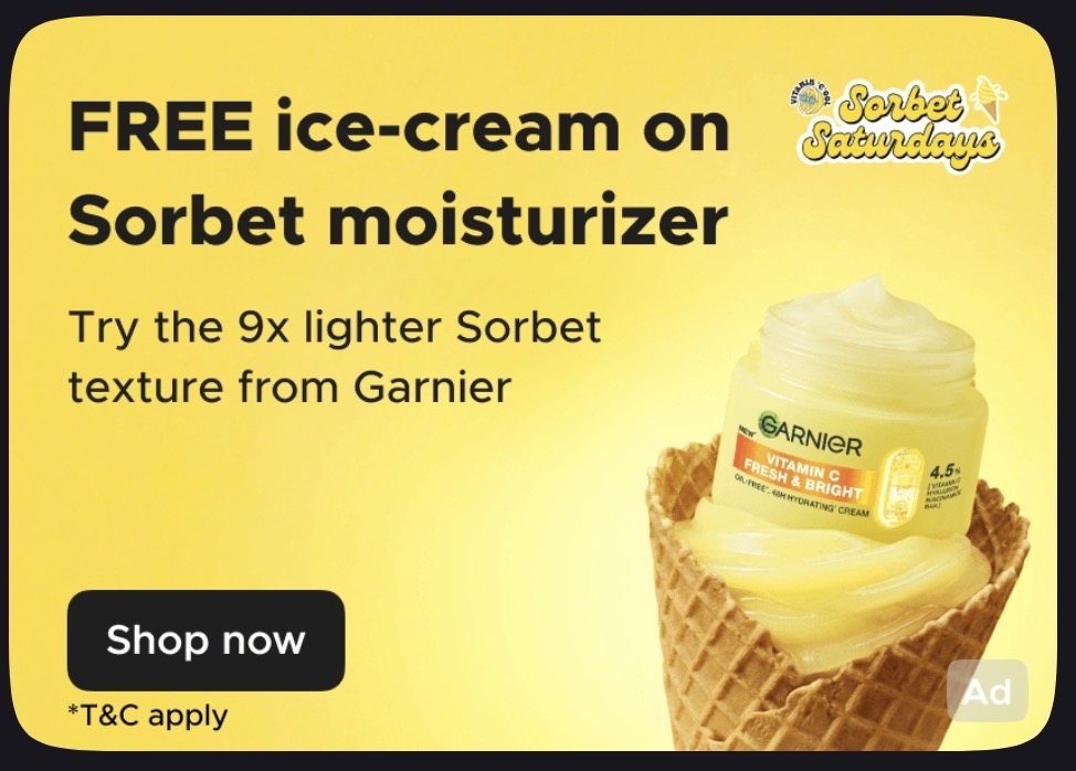 Blinkit Free Ice Cream on Mosturizer | Desidime