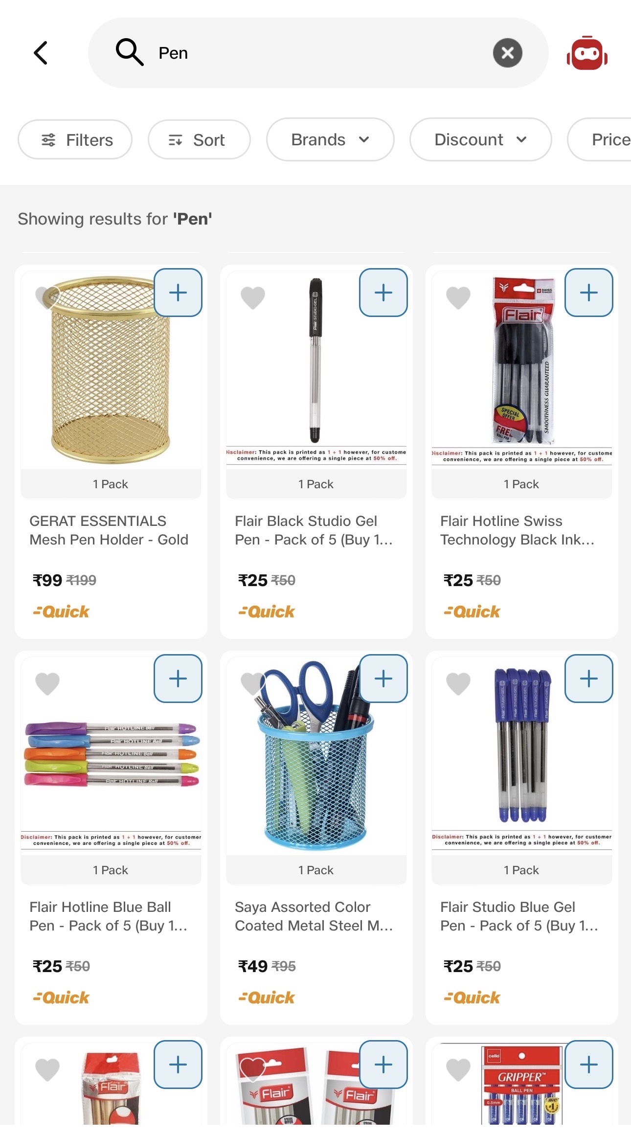 Bic Cello 0.5 mm Gripper Blue Ballpoint Pen (Pack of 5) @50% off on ...