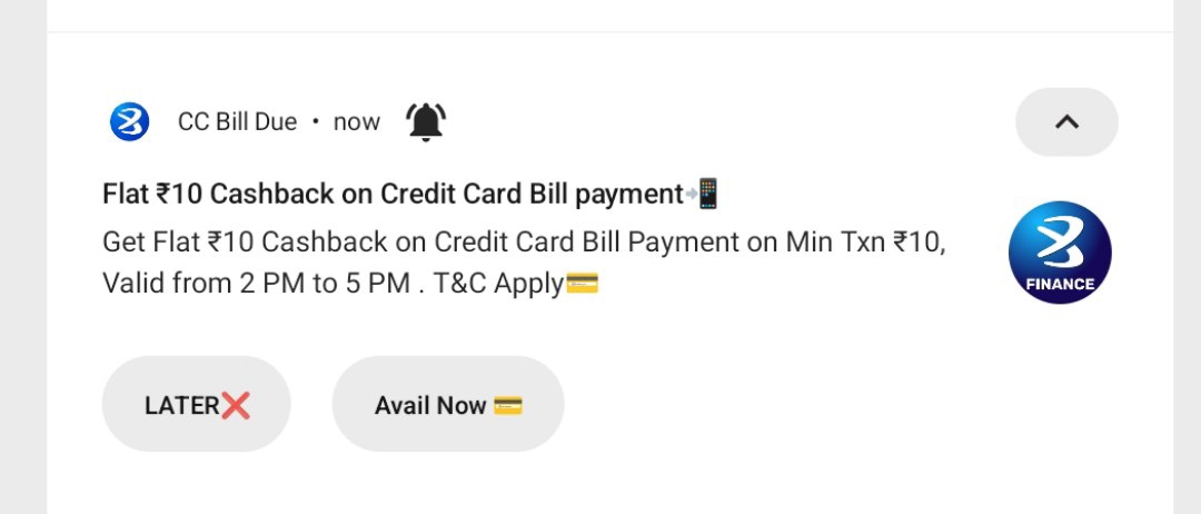 flat 10 on min 10 credit card bill (2-5 pm ) | Desidime