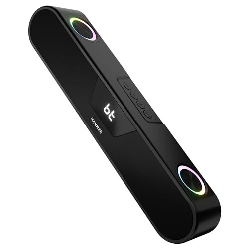 HAMMER Beatbox Bluetooth Soundbar 24W Output, RGB Lights, AUX, USB, TF ...
