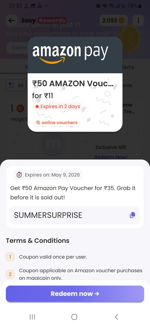 Get ₹50 Amazon Pay Voucher for for ₹11(1st 10k) then for ₹35 | Desidime