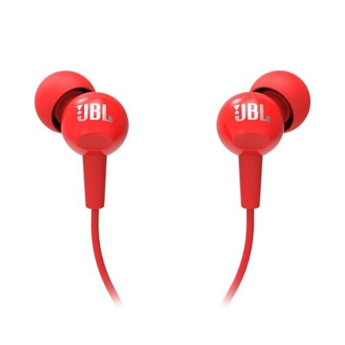 JBL C100SI Wired In Ear Headphones with Mic, JBL Pure Bass Sound, One ...