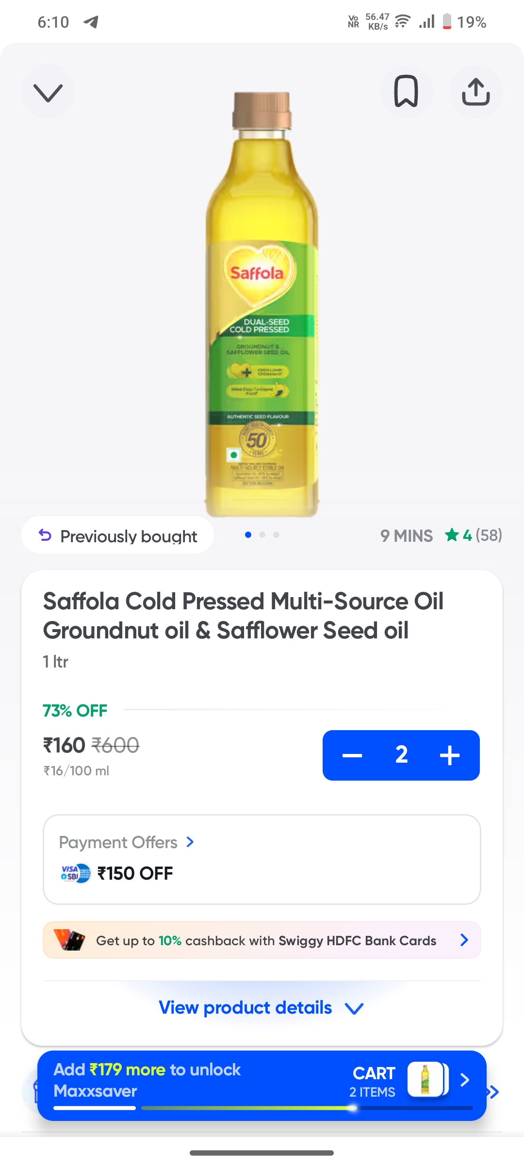 Check out Saffola Cold Pressed Multi-Source Oil Groundnut oil ...