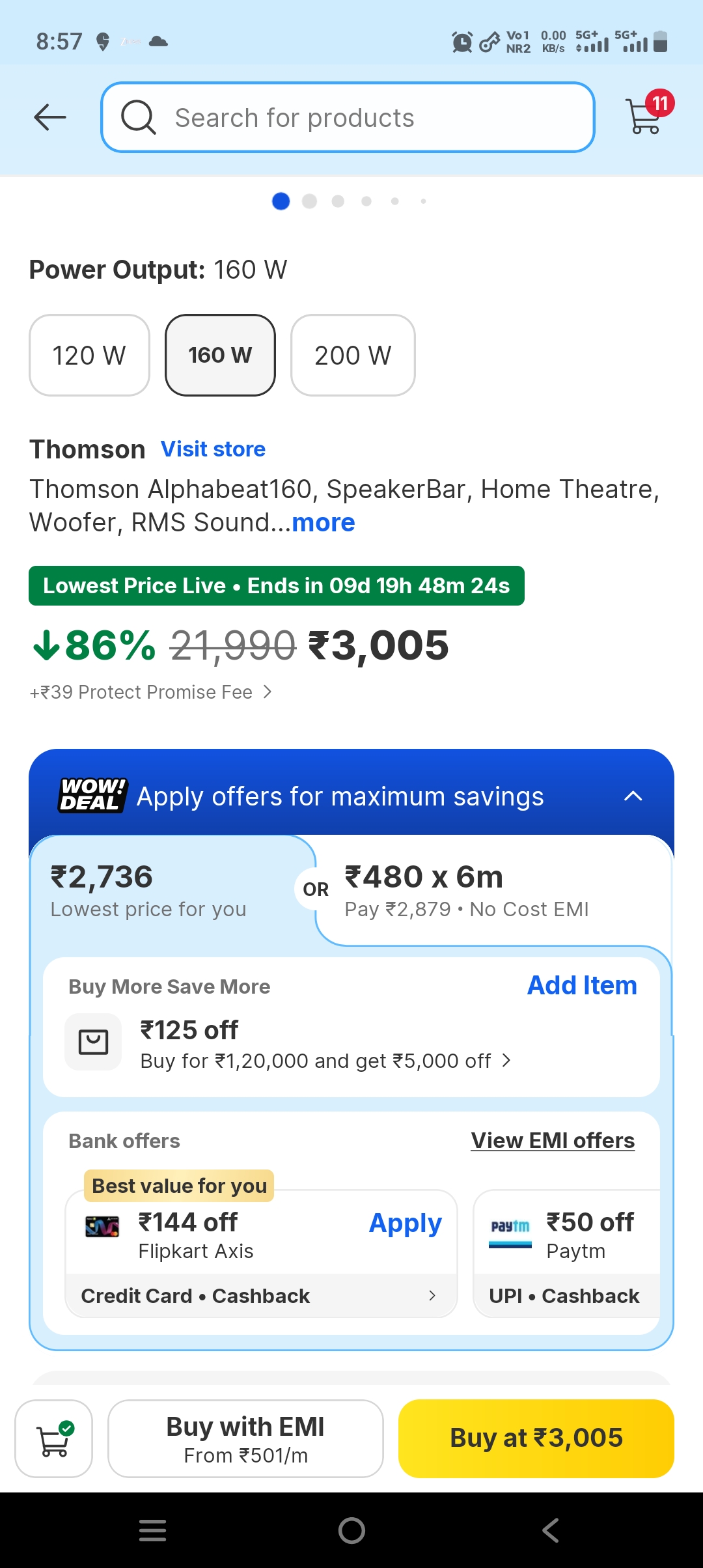 Thomson Alphabeat160, SpeakerBar, Home Theatre, Woofer, RMS Sound ...