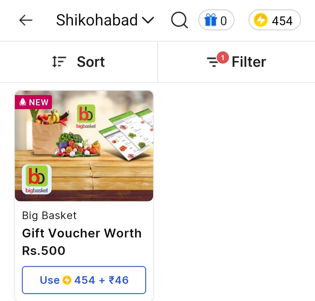 Bigbasket 500 Gift Voucher in 500 Supercoin | Desidime
