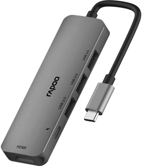 RAPOO XD100C-PD Charging,5Gbps Data transfer,4K HDMI,3USB A Port ...