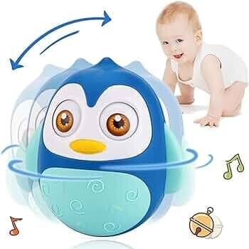 Roly Poly Tumbling Penguin Toy | Musical Wobbling Baby Toy | 3 Months+ ...