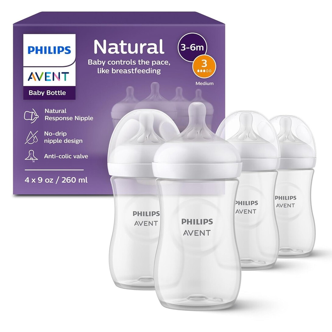 Philips Avent Natural Baby Feeding Bottle Combo | 260ml 4pc Set | BPA ...