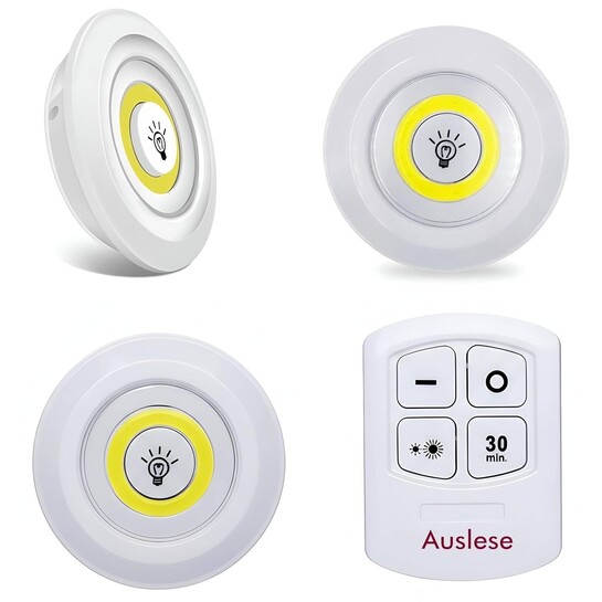 Auslese Wireless LED Puck Lights (3 Pack) | Desidime