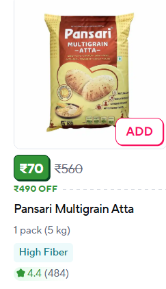 Zepto - Pansari Multigrain Atta 5Kg | Desidime
