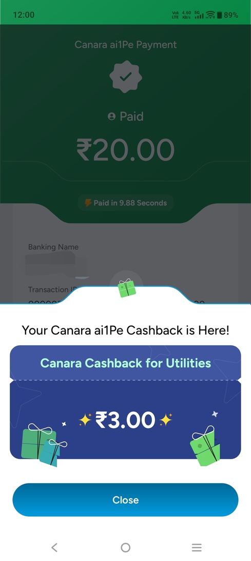 Canara ai1Pe | Make A Minimum ₹20 Transaction (P2P/P2M) & Get Upto ₹20 ...