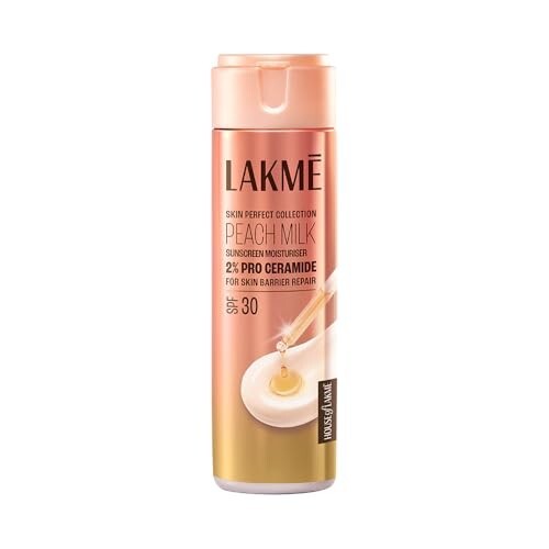 Lakmé Peach Milk Moisturiser SPF 30 with 2% Pro-Ceramide 200ml | Desidime