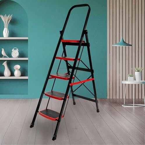 Zolmix® Premium Ladder for Home| 5 Step Stairs for Home Use| Foldable ...