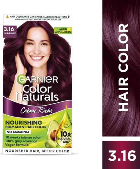 Garnier hair color burgundy (3.16) | Desidime