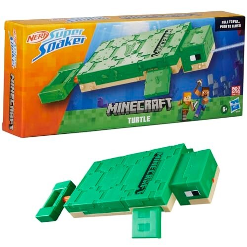 Nerf Super Soaker Minecraft Turtle Water Blaster | Pull Back Plunger ...