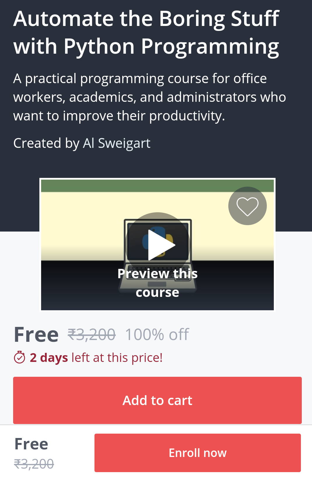 Udemy Course Automate The Boring Stuff With Python Programming Desidime