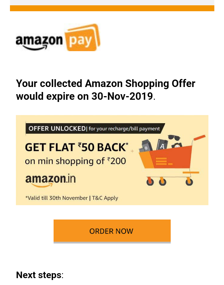 Amazon pay on mobile recharge or bill payment of the month of minimum ...