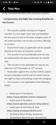 Taj Epicure membership | DesiDime