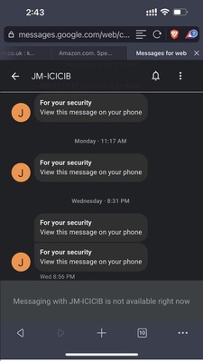 Unable to see OTP messages on messages for Google web version | DesiDime