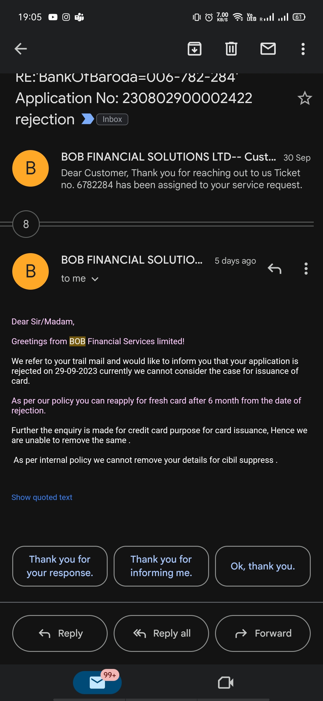 Frustrated with BOB card application experience. | TechnoFino - #1 ...