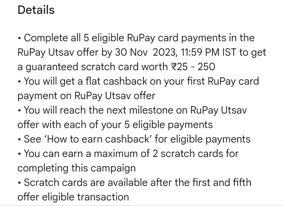 RuPay Credit Card link UPI users on GooglePay | Get Rs.25 - 250 CB (2 ...