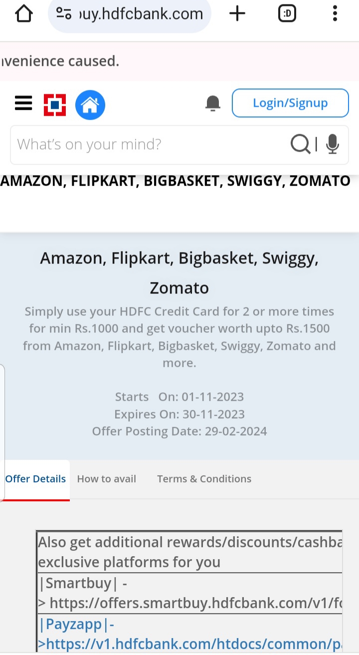 Hdfc cc activation + smartbuy spend based milestone offer | TechnoFino - #1 Community Of Credit ...