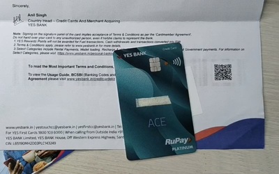 Yes bank RuPay ACE Credit Card | FREE Amazon voucher ₹500 on spending ...