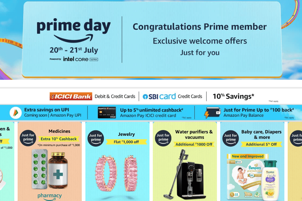 Prime Day Welcome Offers for New Users: Extra ₹1000 Discount Coupon, 10 ...