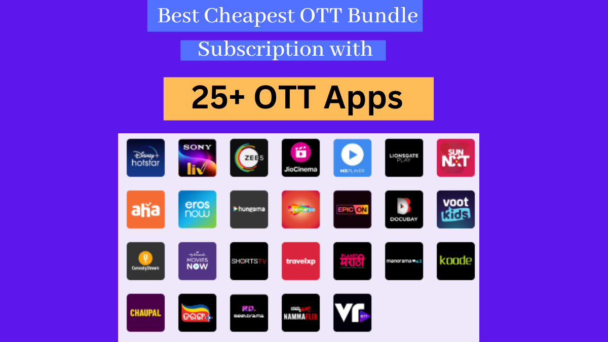 Best Cheapest OTT Bundle Subscription with 25+ OTT Apps | DesiDime