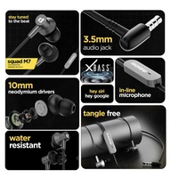 Dubstep Squad M7 In-Ear Wired Earphones With Mic - Grey | DesiDime