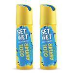 SET WET Deodorant For Men Cool Avatar Refreshing Mint, 150ml (Pack of 2 ...