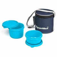 Signoraware Executive Plastic Small Lunch Box Set with Bag, 2-Pieces ...