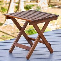 Handmade Wooden Outdoor Adirondack Natural Brown Foldable Coffee Table ...