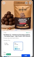 Eat Better Co - Hazelnut & Chocolate Laddoos [ Flash Deal ] | DesiDime