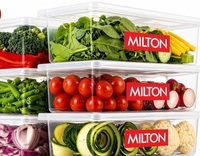 MILTON Cryo Fridge Storage Boxes Set of 6 Fridge Organizer Container ...