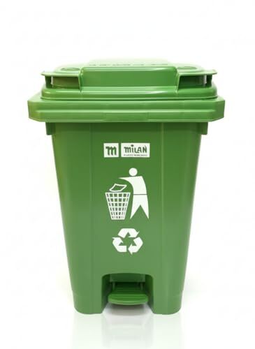 Milan Plastic Garbage Waste Dustbin with Step-On Pedal 65 Ltr Assorted ...